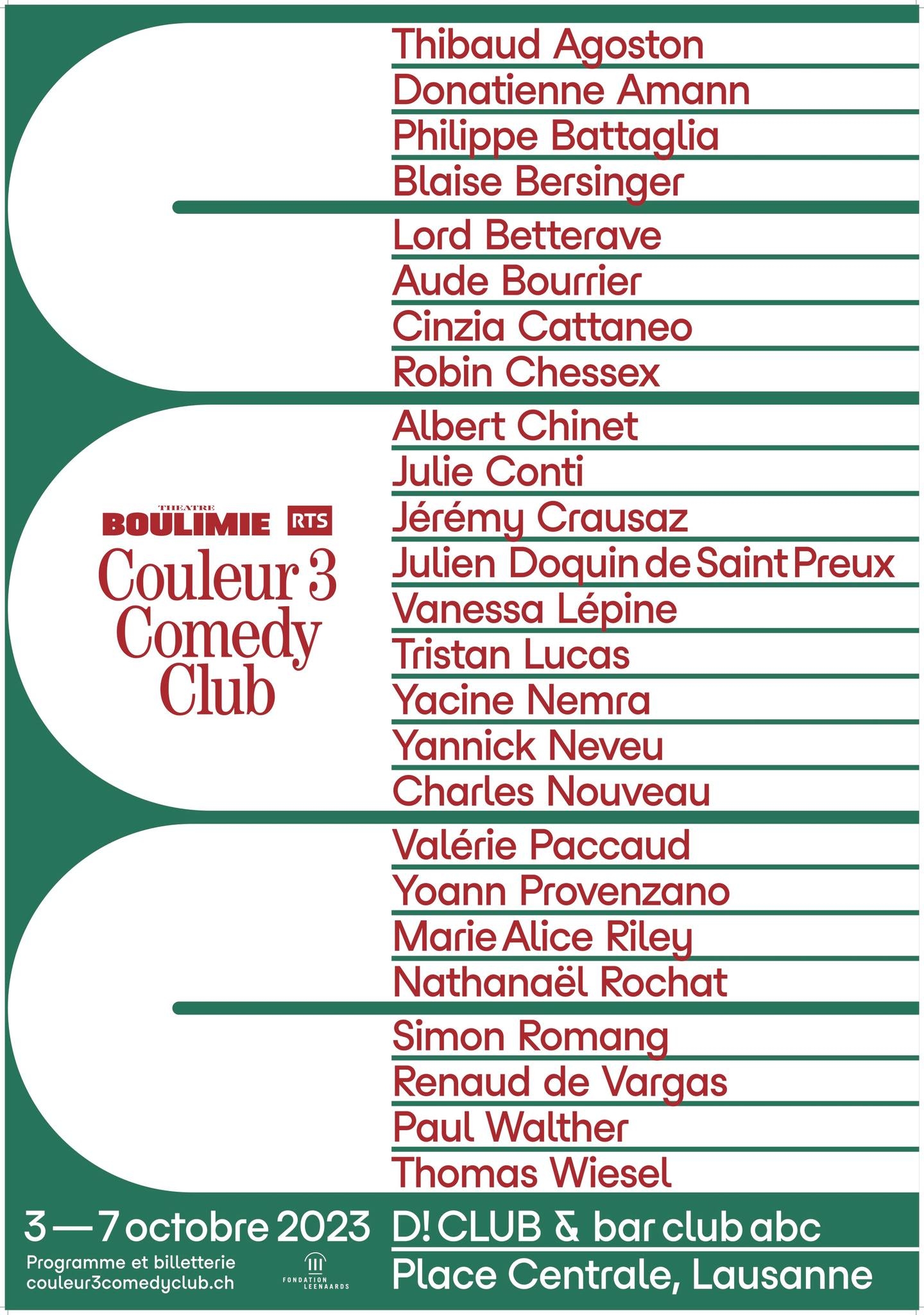 Les scènes - Union Romande de l’Humour